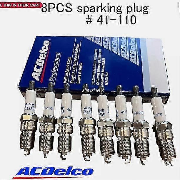 8PCS Genuine 41-110 Iridium Spark Plugs 12621258 For Chevy GMC 4.8L 5 ...