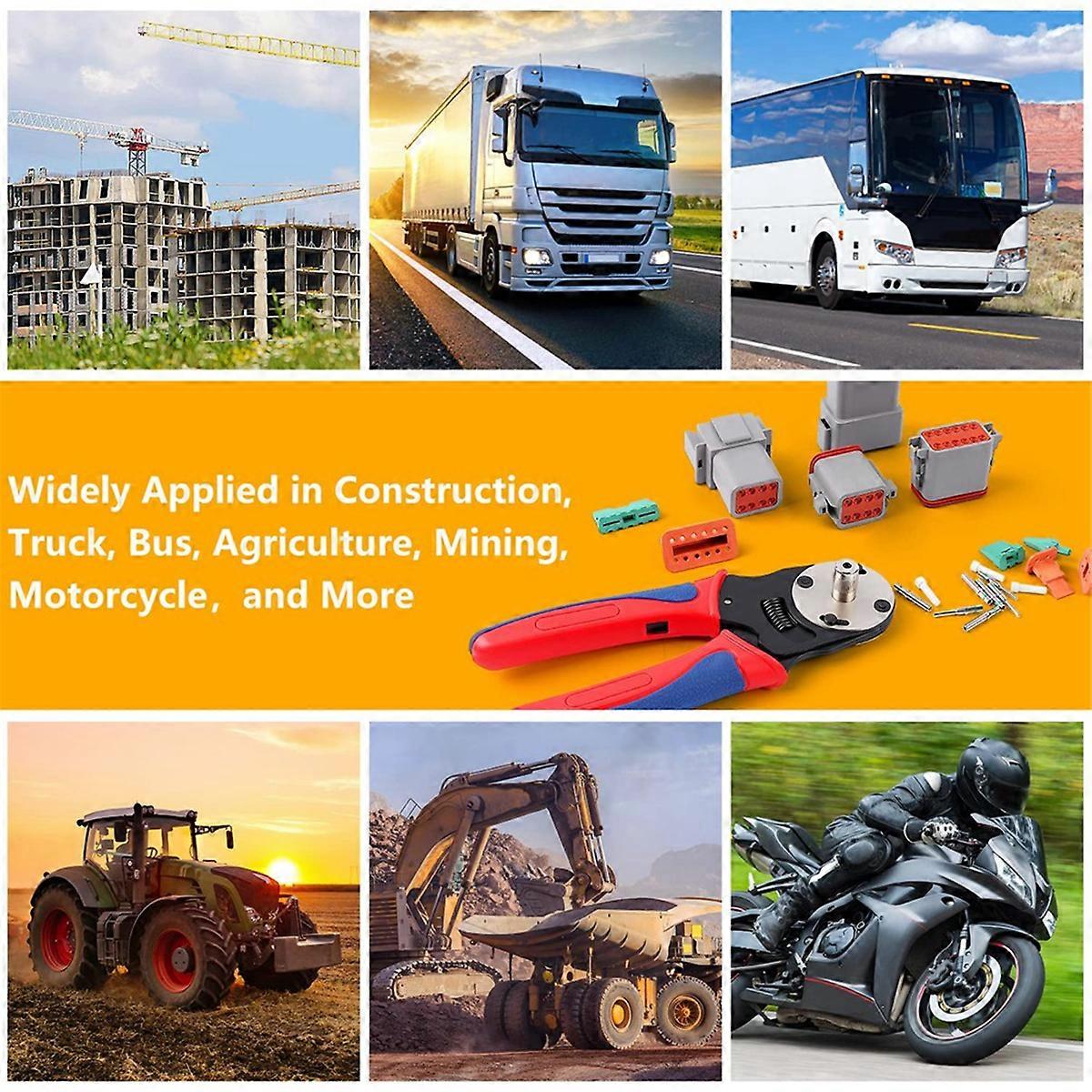 338Pcs Dt Deutsch Connector Kit - 2 3 4 6 8 12 Pin Connectors, Crimping ...