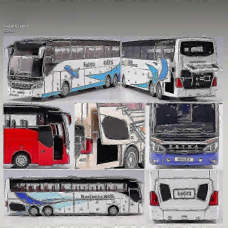 1/50 Setra Luxury Coach Bus Toy Car Diecast Miniature Model Pull Back ...