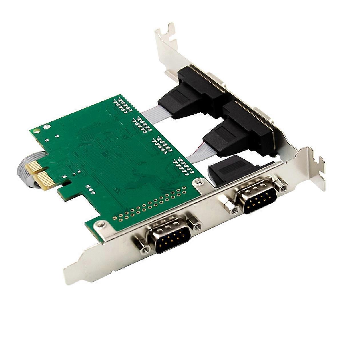 Expansion Card ST310 PCIe X1 CH384L 4S DB-9 Pin RS232 COM Port Multi ...
