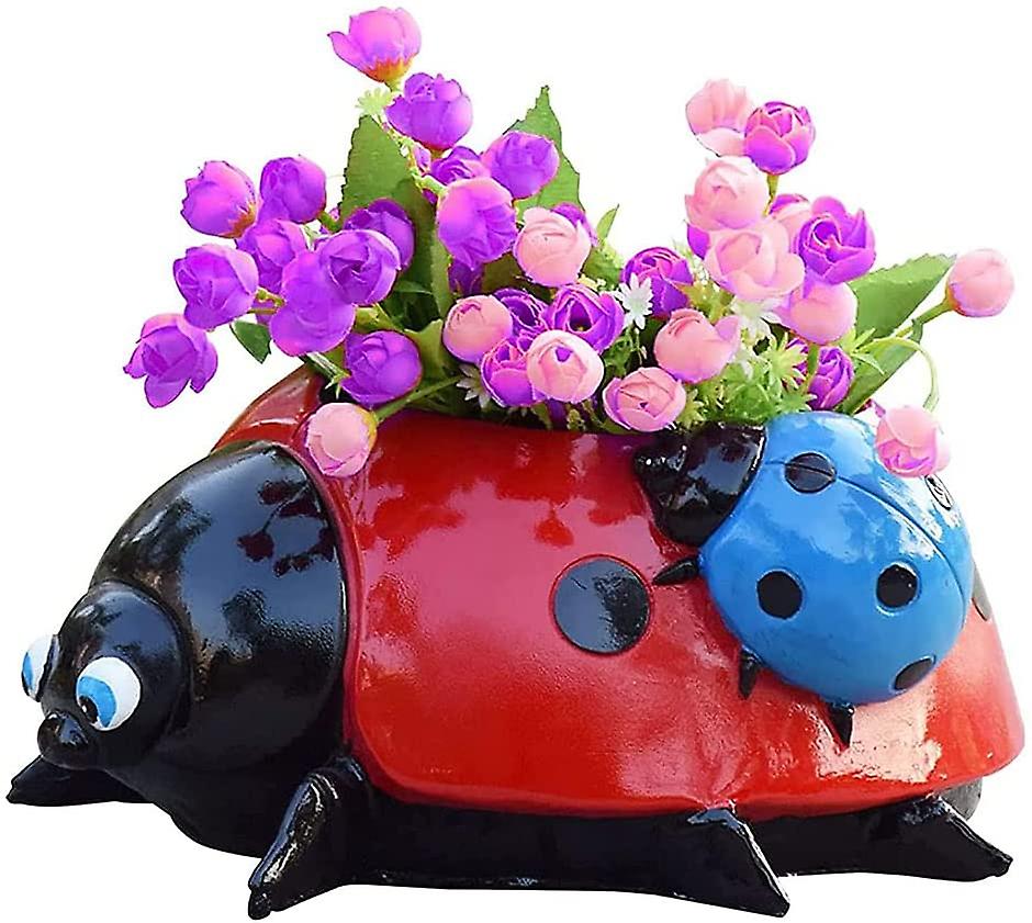 Ladybug Plant Pot, Cartoon Ladybug Shaped Planter Flower Pot Decorative ...