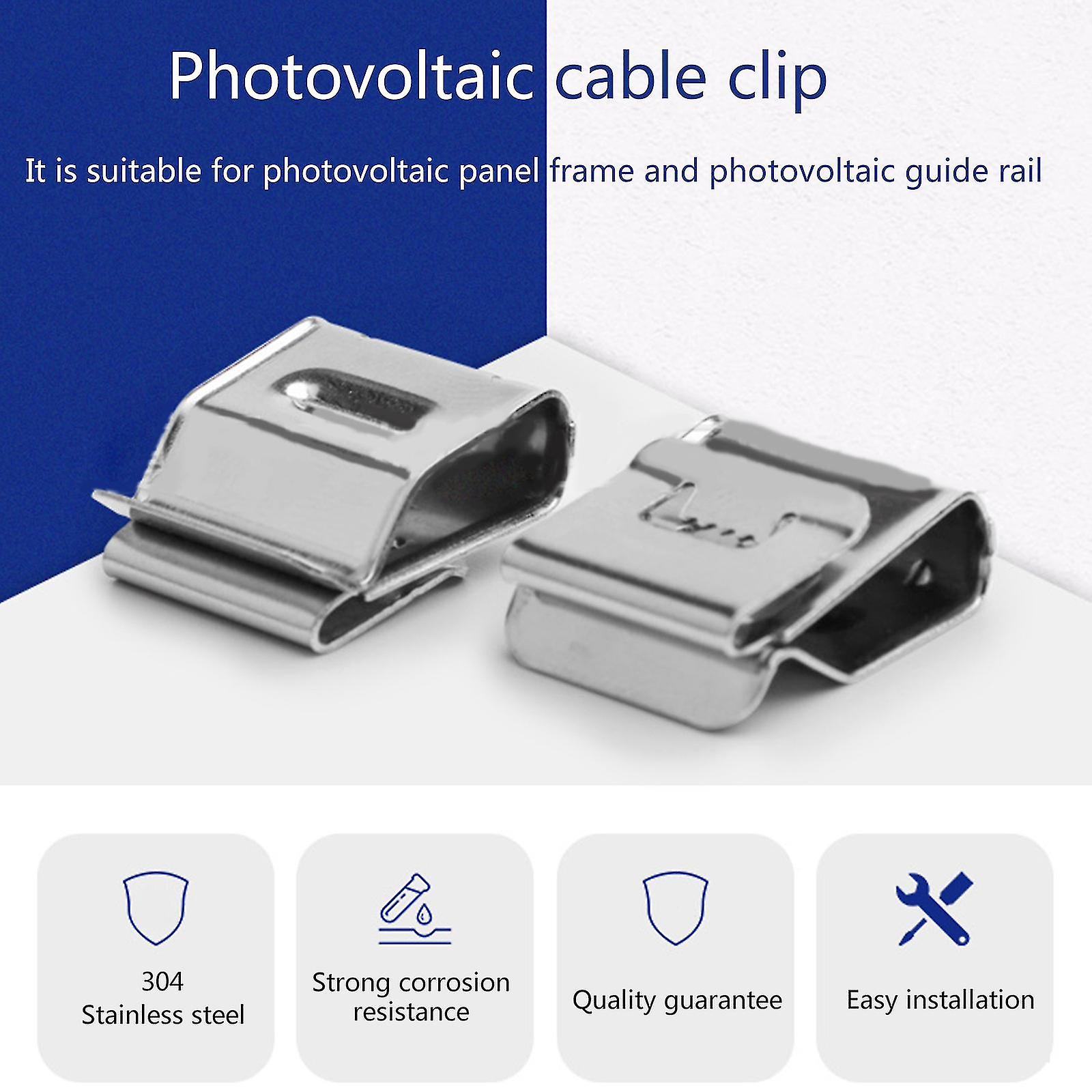 50pcs Solar Panel Cable Clips Management 2 Wire Pv Wire Clip Locking ...