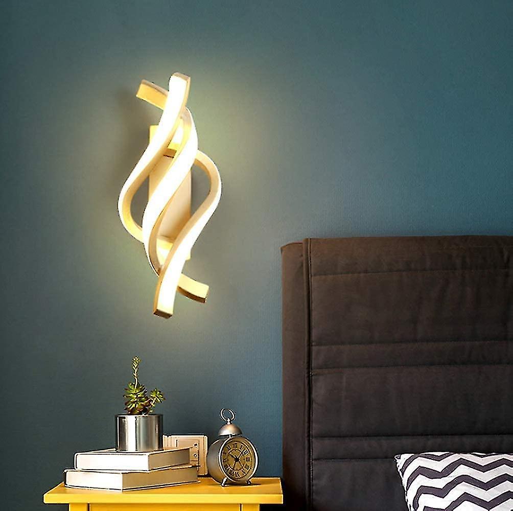 Black Led Wall Lamp, 22w Modern Indoor Wall Sconce, Creative Metal Wall Sconce For Bedroom Home ...