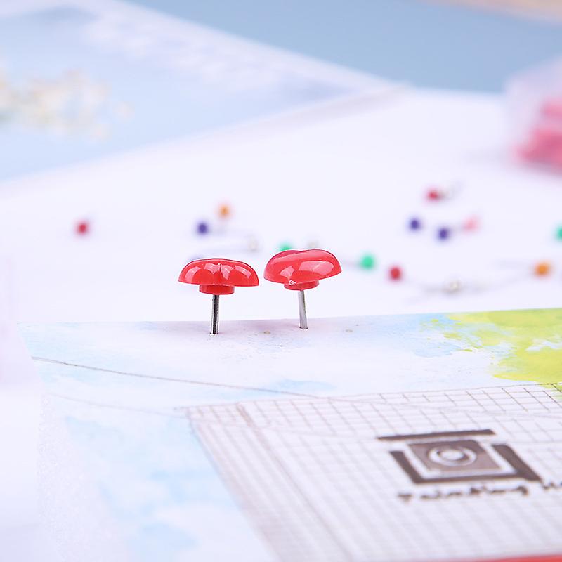 100 Pieces Heart Shaped Push Pins, Thumbtacks, Map Push Pins, Needle ...