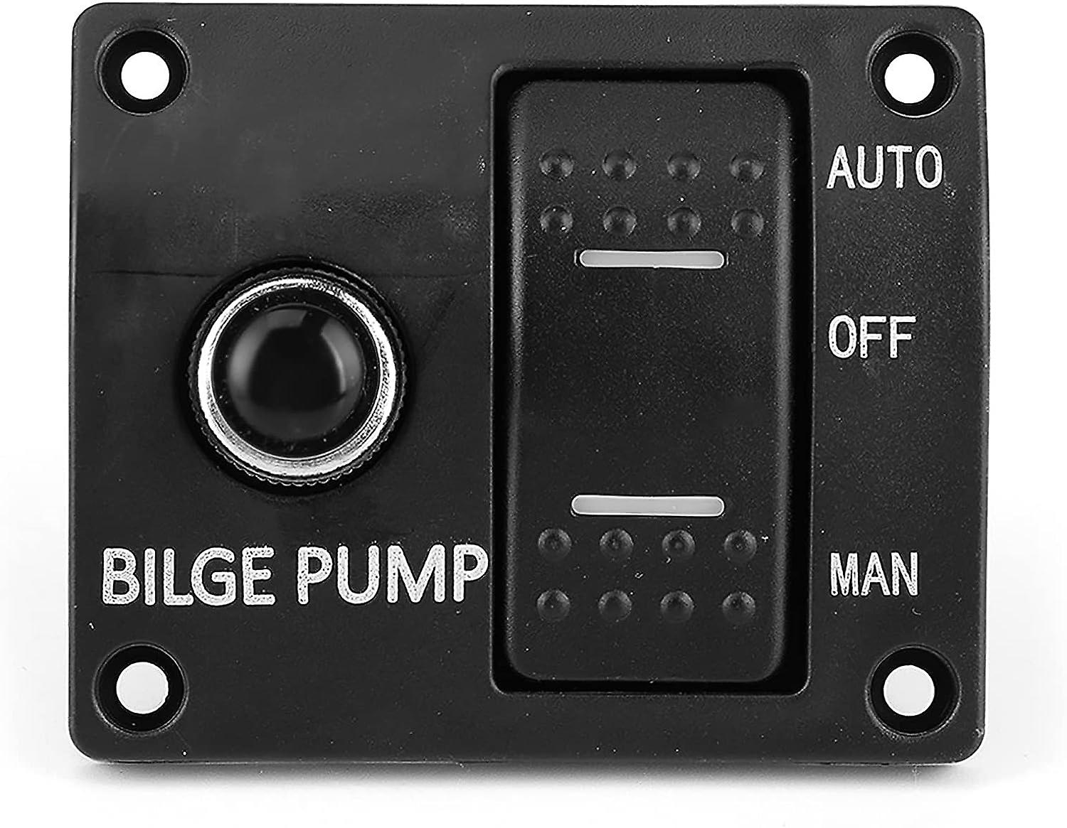 Marine Boat Switch Panel 3 Way Bilge Pump Switch Button Panel, Auto Off ...
