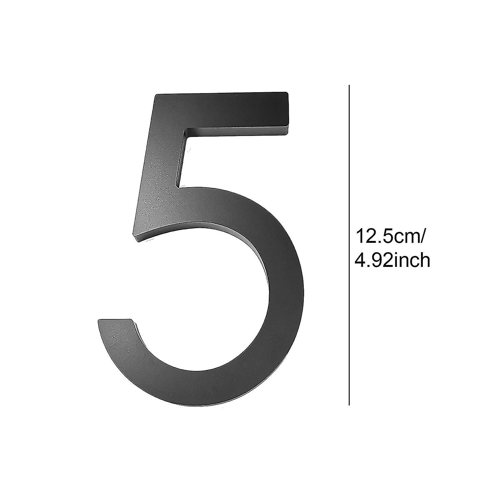 Floating Exterior House Numbers Stainless Steel Black For Door Garden ...