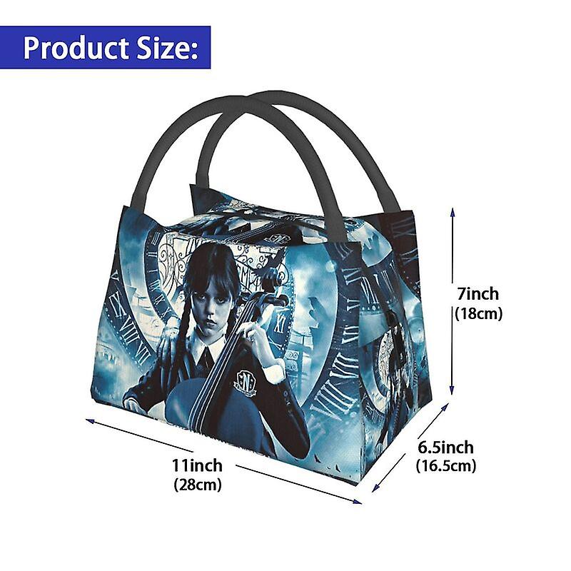 Wednesday Addams Insulated Lunch Bags For School Office Nevermore ...