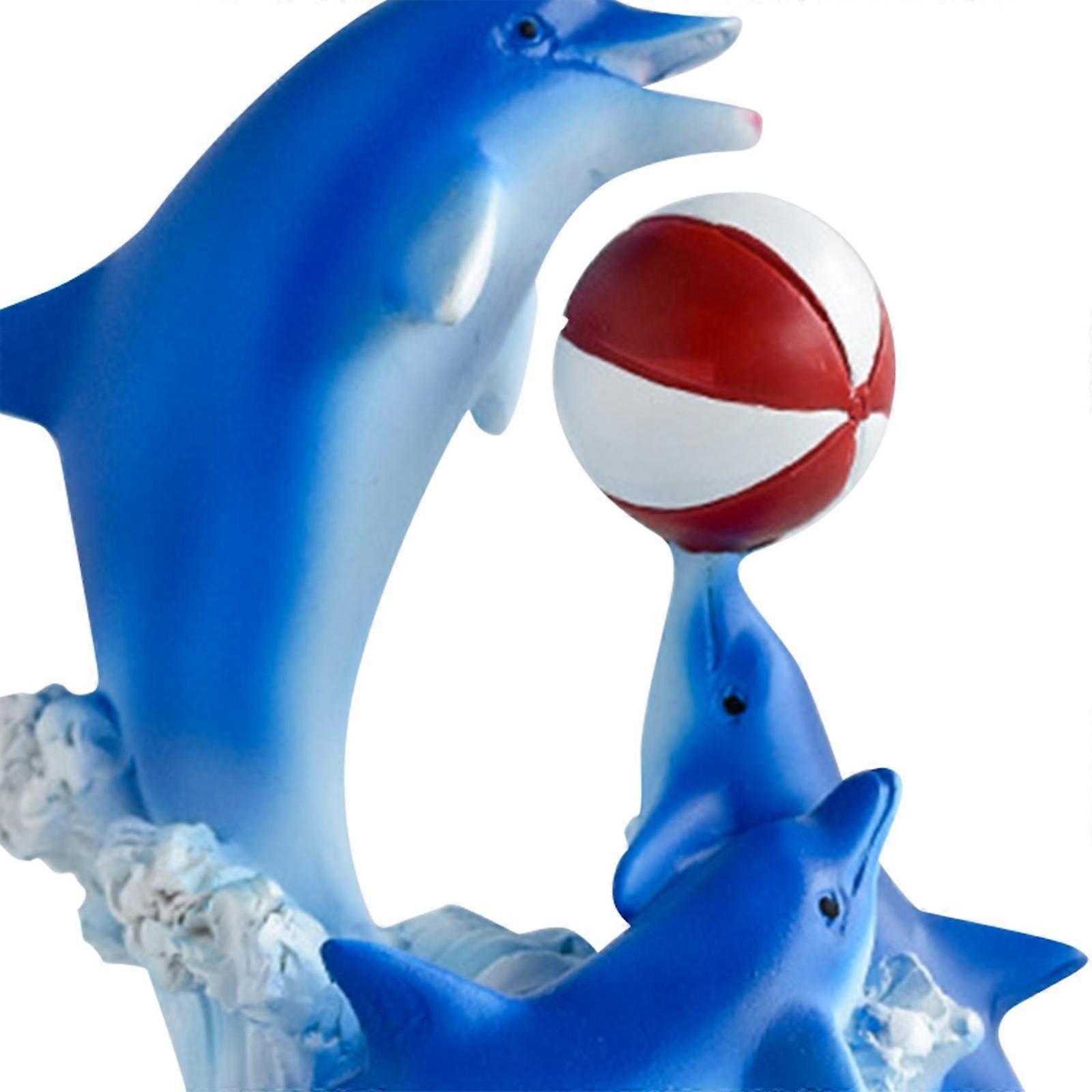 Dolphin Statue Figurine Resin Figure Ornament Farmhouse Sea Animal ...