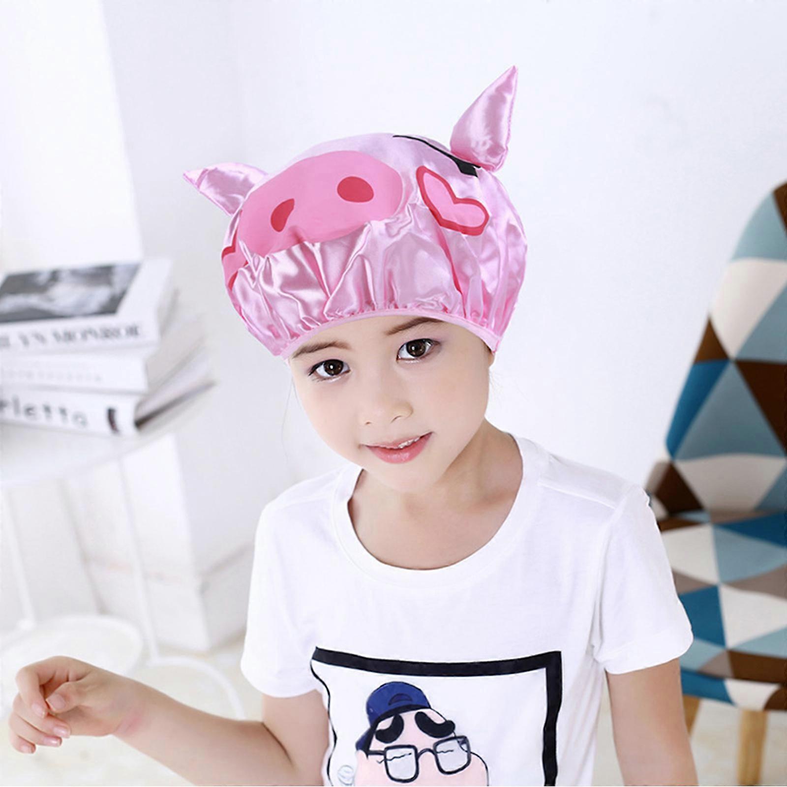 Shower Cap Double Layer Waterproof Cute Washing Cap Children's Bath Cap ...