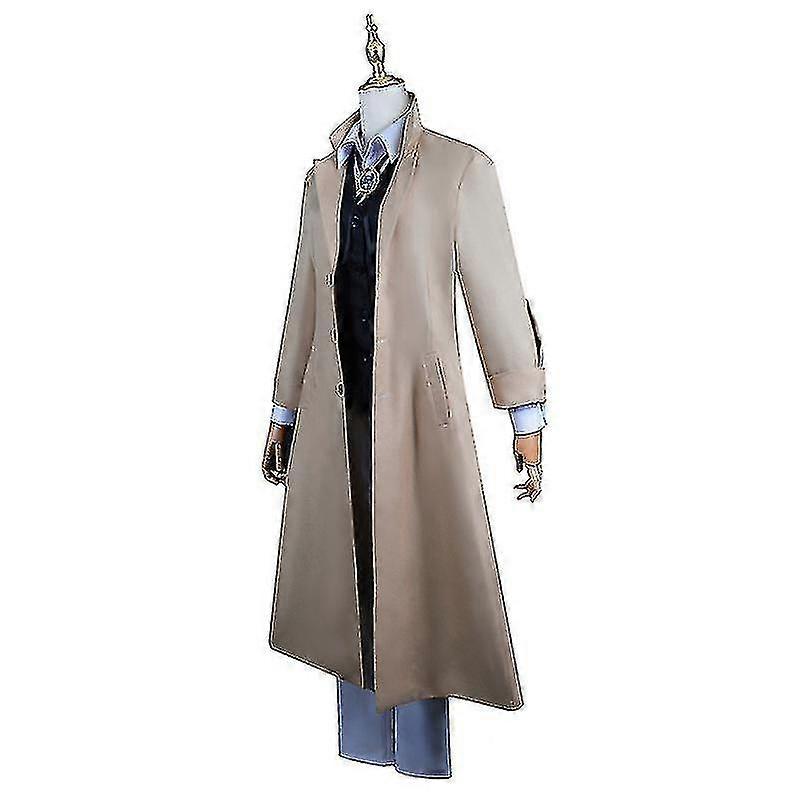 Anime Dazai Osamu Cosplay Costume Bungo Stray Dogs Cosplay Long Jacket ...