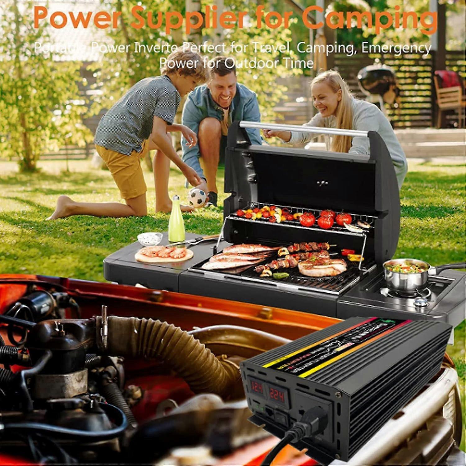 1500W 2000W ren sinusvåg växelriktare 12V 24V DC till 120V 220V AC 60HZ ...