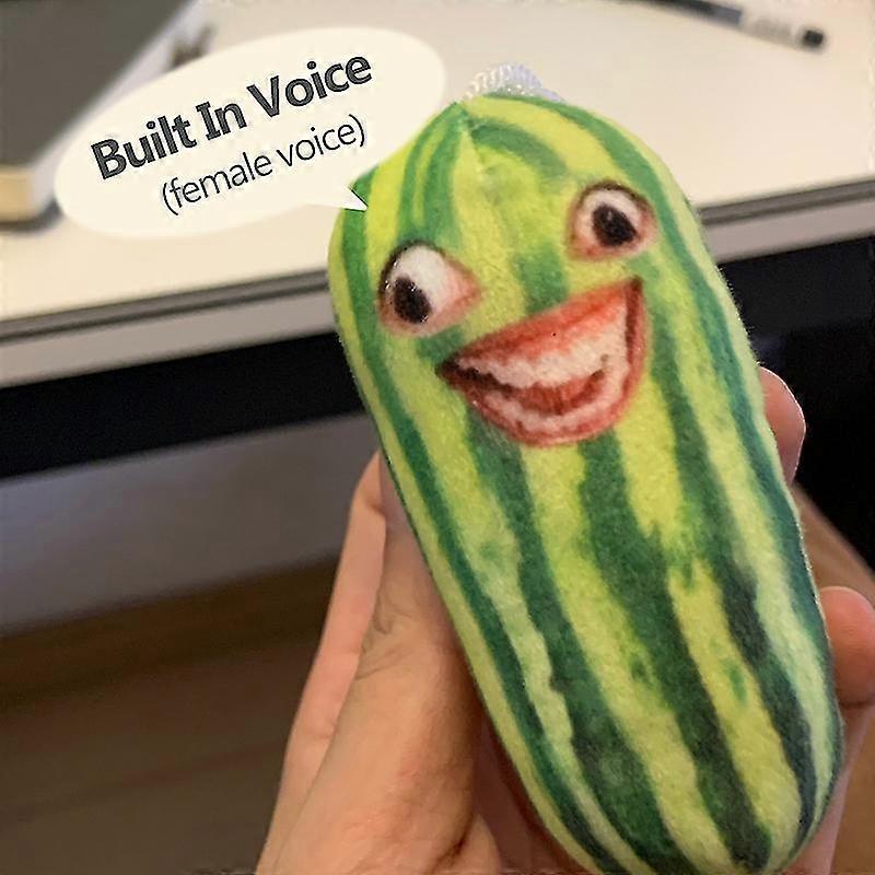 Funny Talking Watermelon Keychain Stuffed Talking Green Melon Dolls For ...