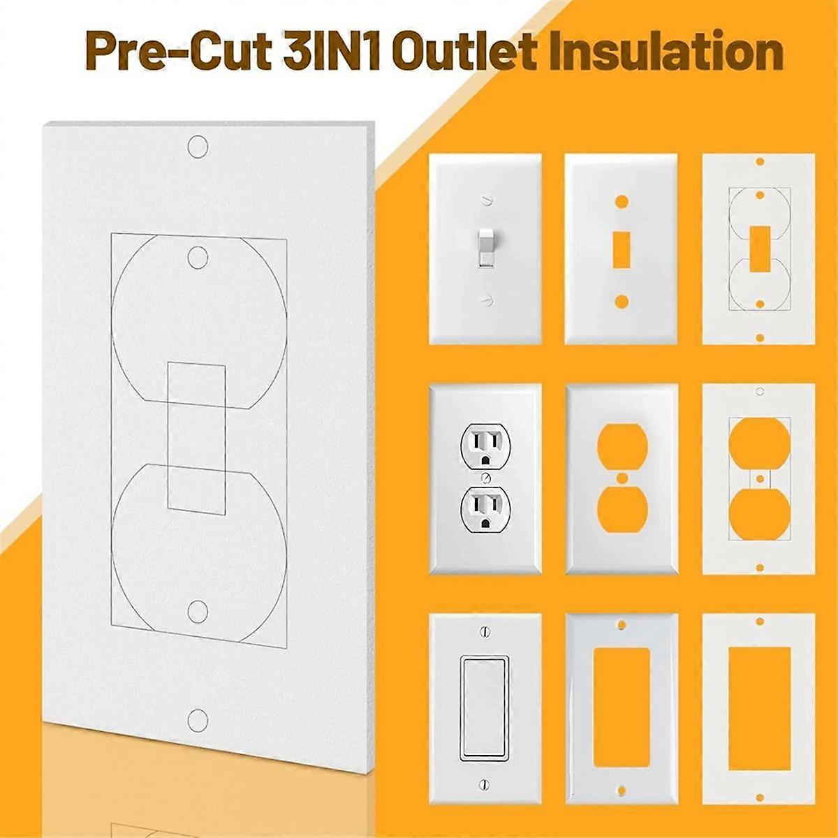 100Pc Electrical Outlet Insulation Pad, for Wall, Switch Socket Cover ...