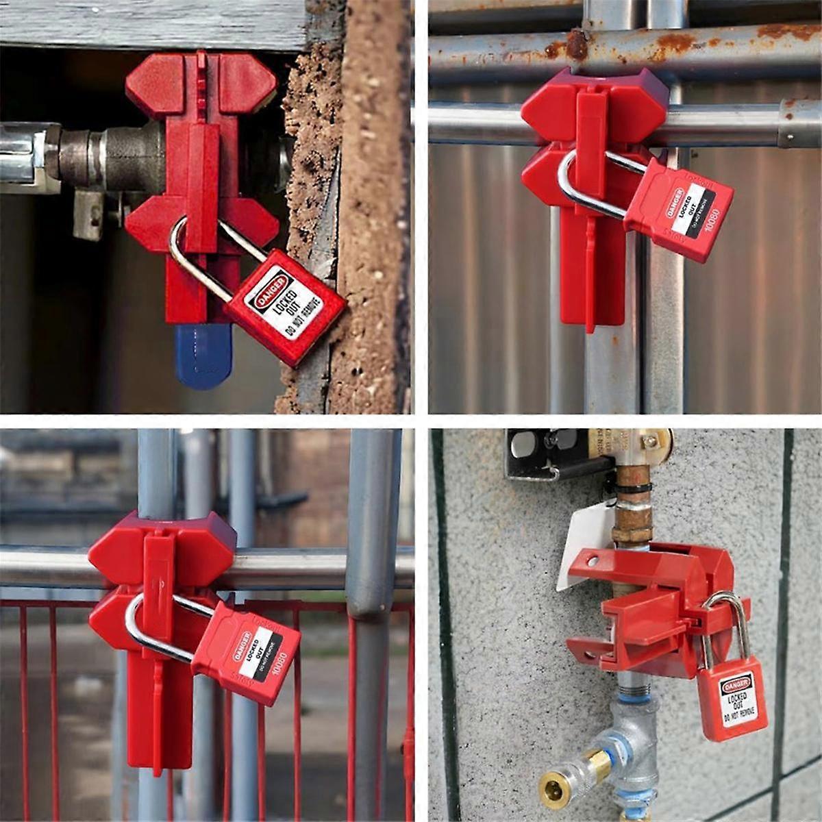 Ball Valve Lockout with Padlock for 1/2in-2-1/2in Outside Diameter Pipe ...