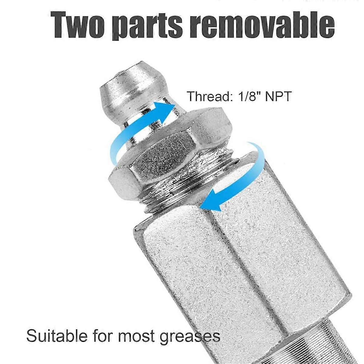6pcs Grease Needle Nozzle Kit, Steel Grease Nozzle Needle Dispenser ...