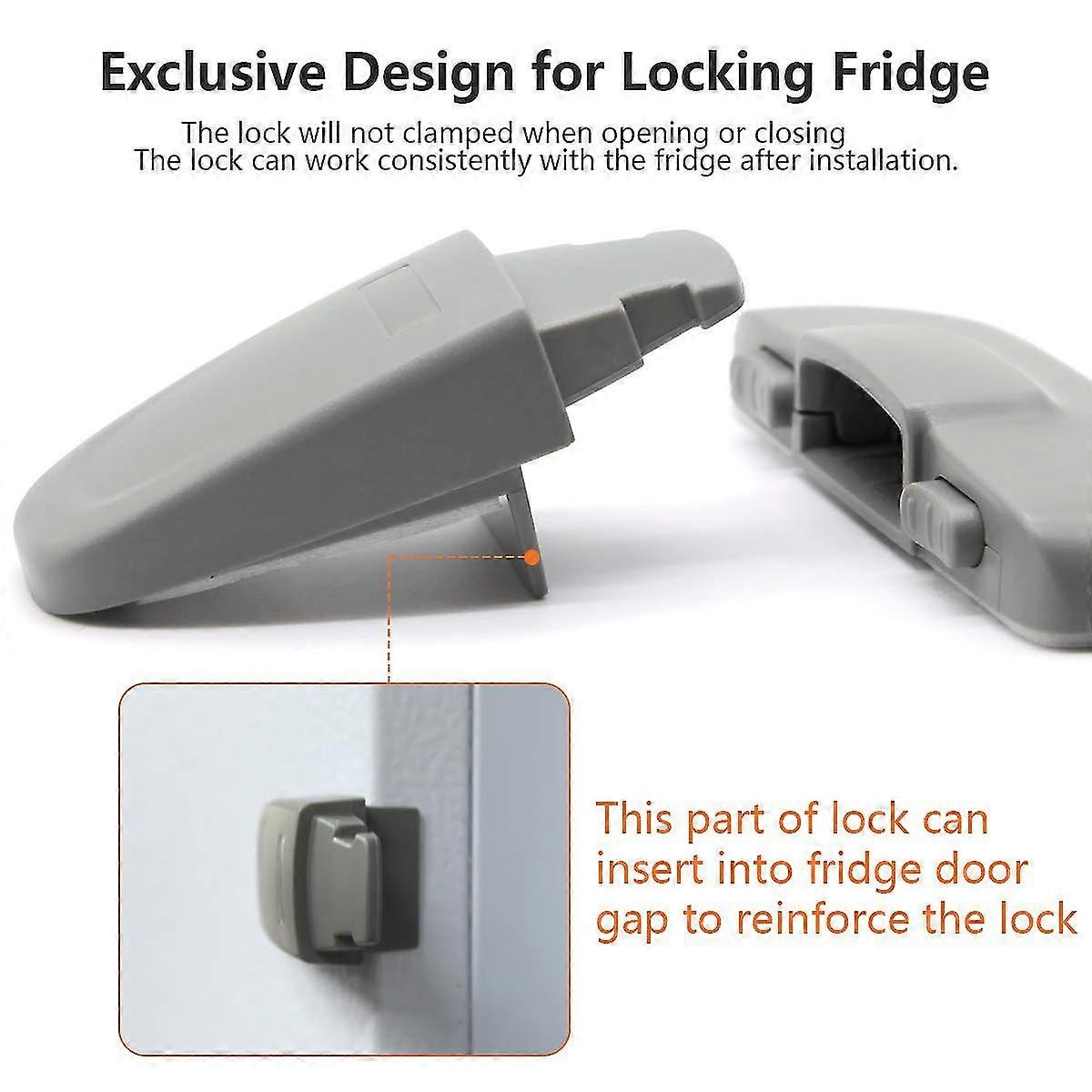 Refrigerator Lock, Fridge Freezers Door Lock With Strong Adhesive ...