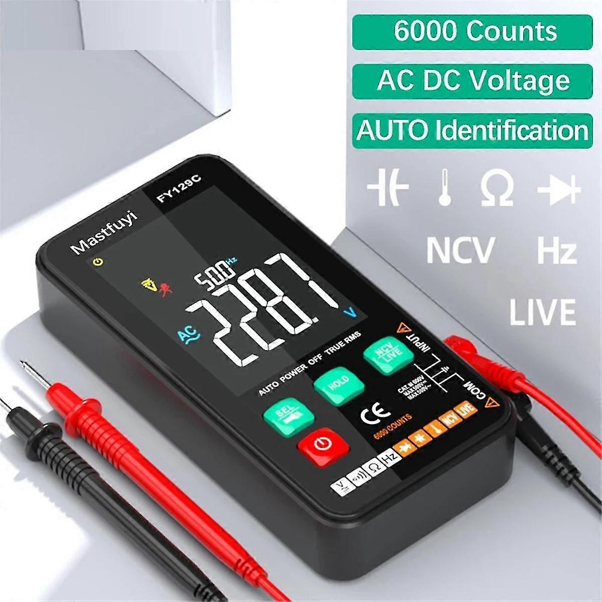 Smart Digital Multimeter With Bracket Lcd Color Screen Ac/ Tester Ohm ...