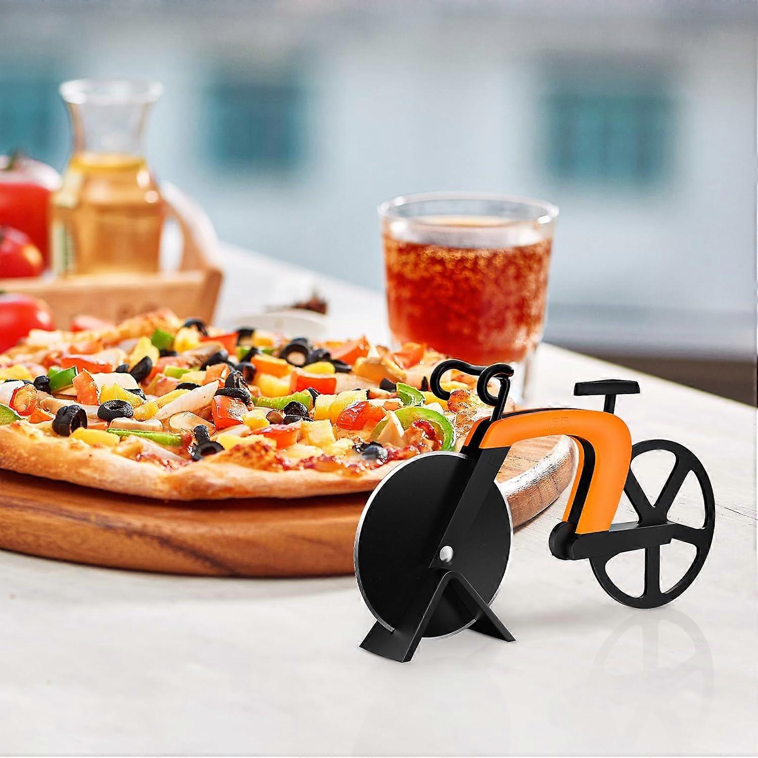 SBSG Bicycle Pizza Cutter - Stainless Steel Pizza Bike Cutting Wheel ...