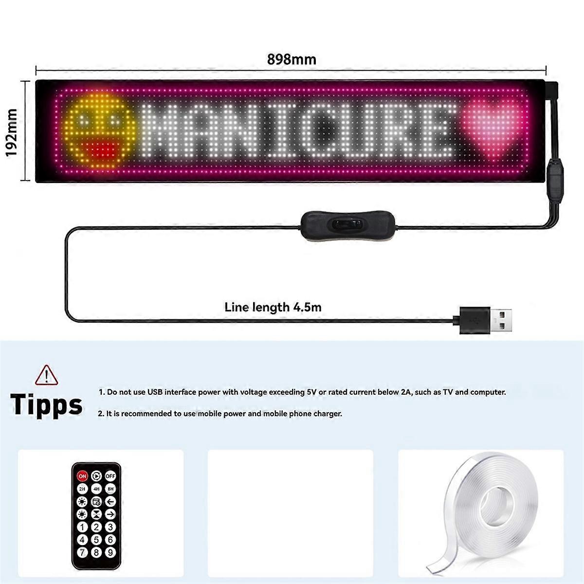 RGB LED Matrix Pixel Screen Waterproof DIY Programmable Flexible Screen ...