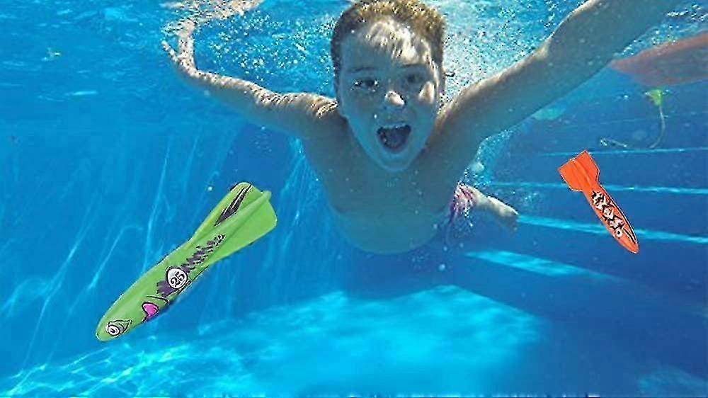 Diving Pool Toy Underwater Swimming Throwing Diving Torpedo Shark,4 ...