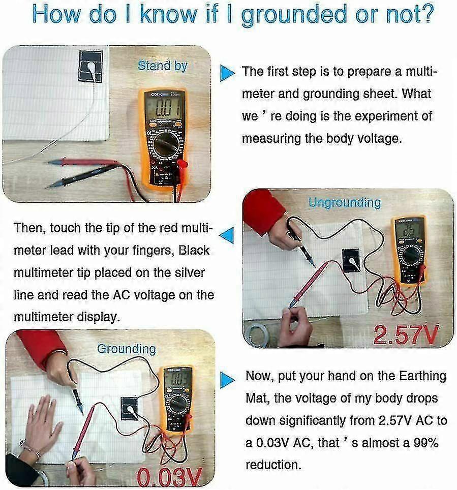 emf earthing double bed grounding sheet | Fruugo UK
