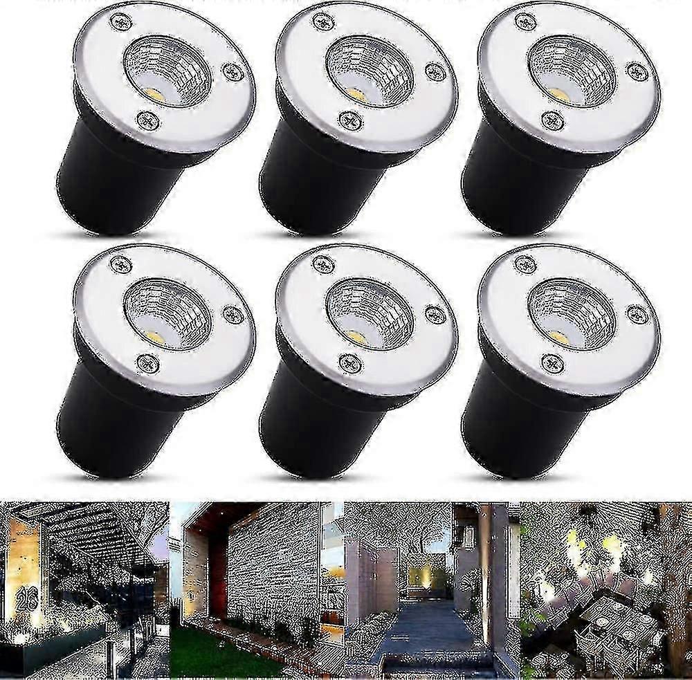 6 Led Recessed Ground Spotlight, 3w Recessed Floor Lamp For Outdoor ...