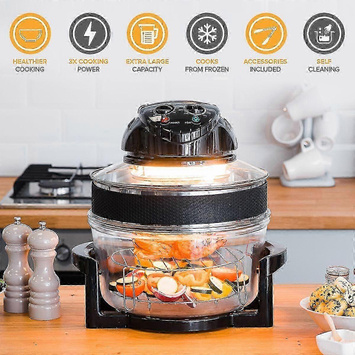 17l Halogen Air Fryer Rotary Convection Oven Multi Cooker Low Fat ...