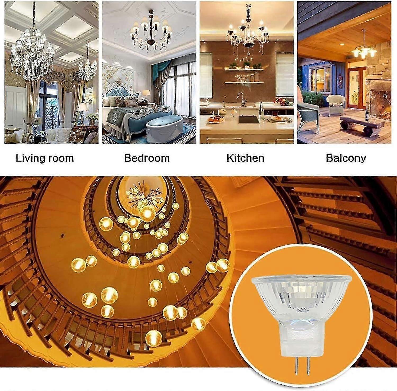 MR11 GU4 LED Bulbs 12V, Cool White 6000K, 4W Equivalent to 40W Halogen ...