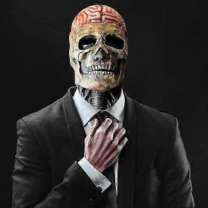 Halloween Skeleton Mask with Movable Jaw, Latex Skull Mask for Cosplay ...
