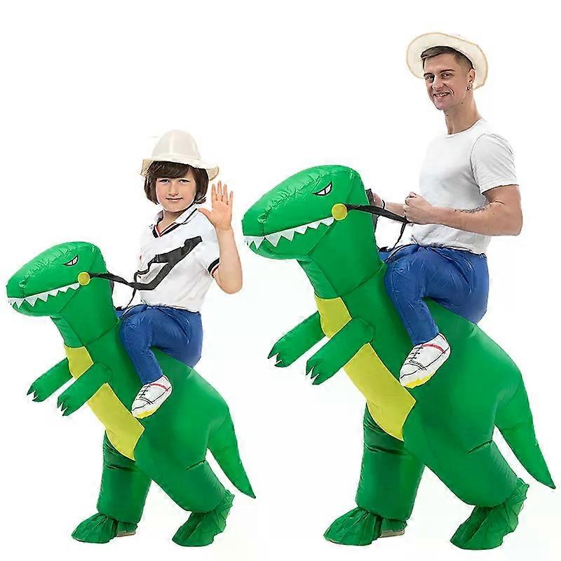 Dinosaur Inflatable Costume Riding Jumpsuit Cosplay Dino Funny Dress ...