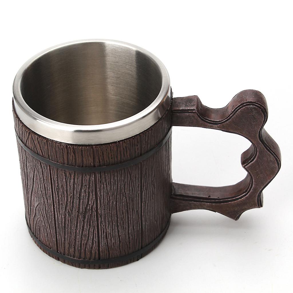 Retro Simulation Wooden Barrel Beer Mug For Creative Coffee Cup ...