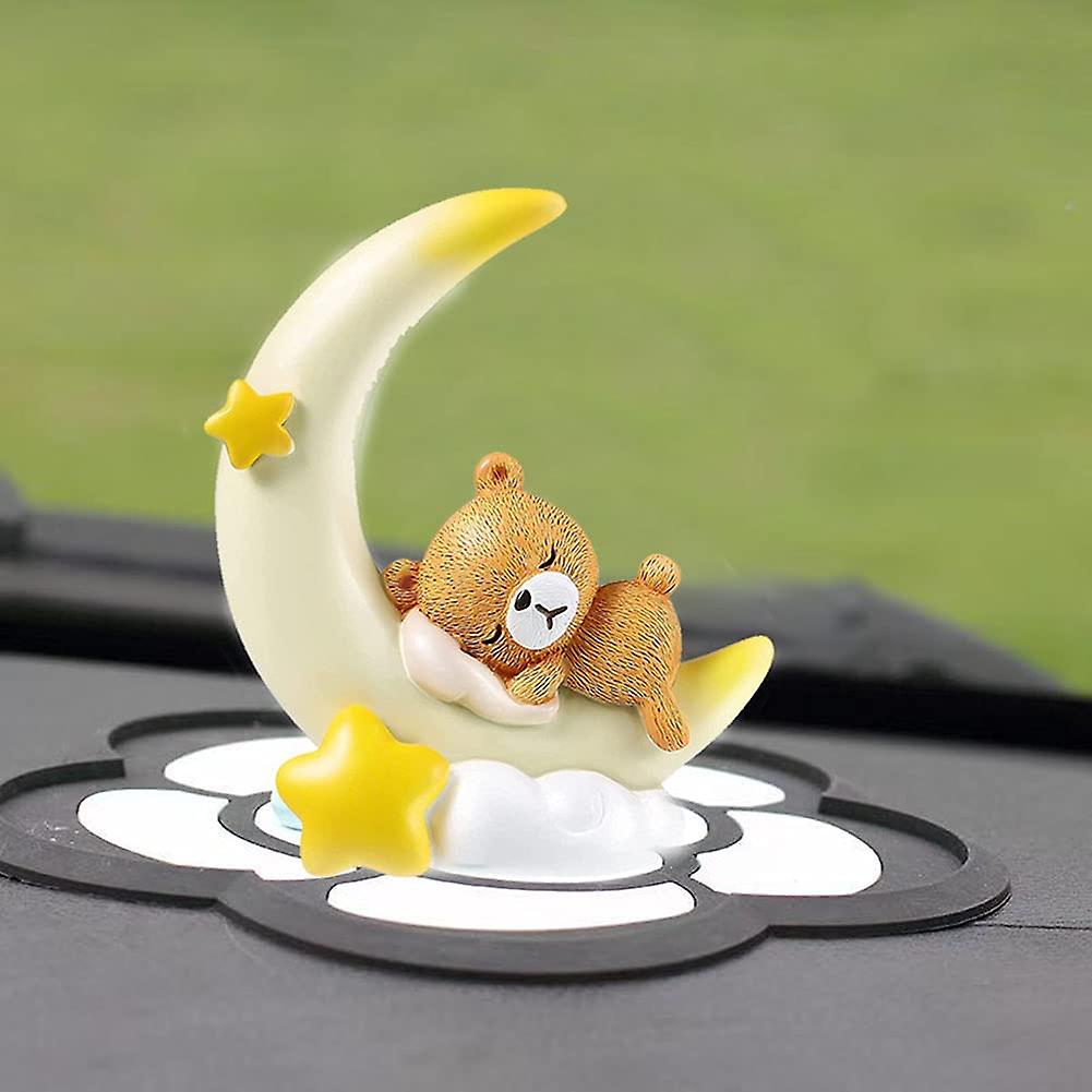 Bear Moon Cake Topper, Bear And Moon Figurine Toy, Bear Moon Birthday ...