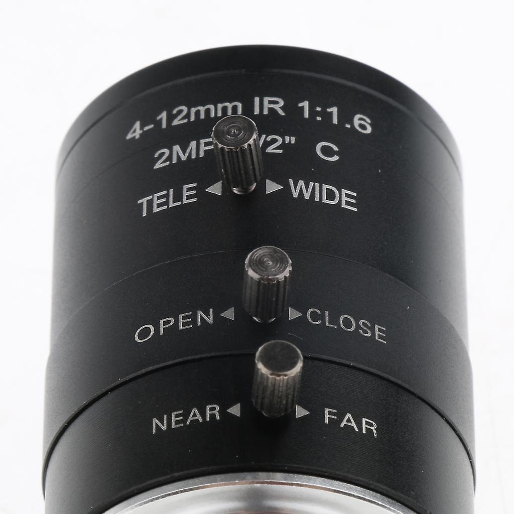 Varifocal 4-12mm 1/2" F1.6 C Mount Manual IRIS Lens for CCTV Security Camera | Fruugo UK