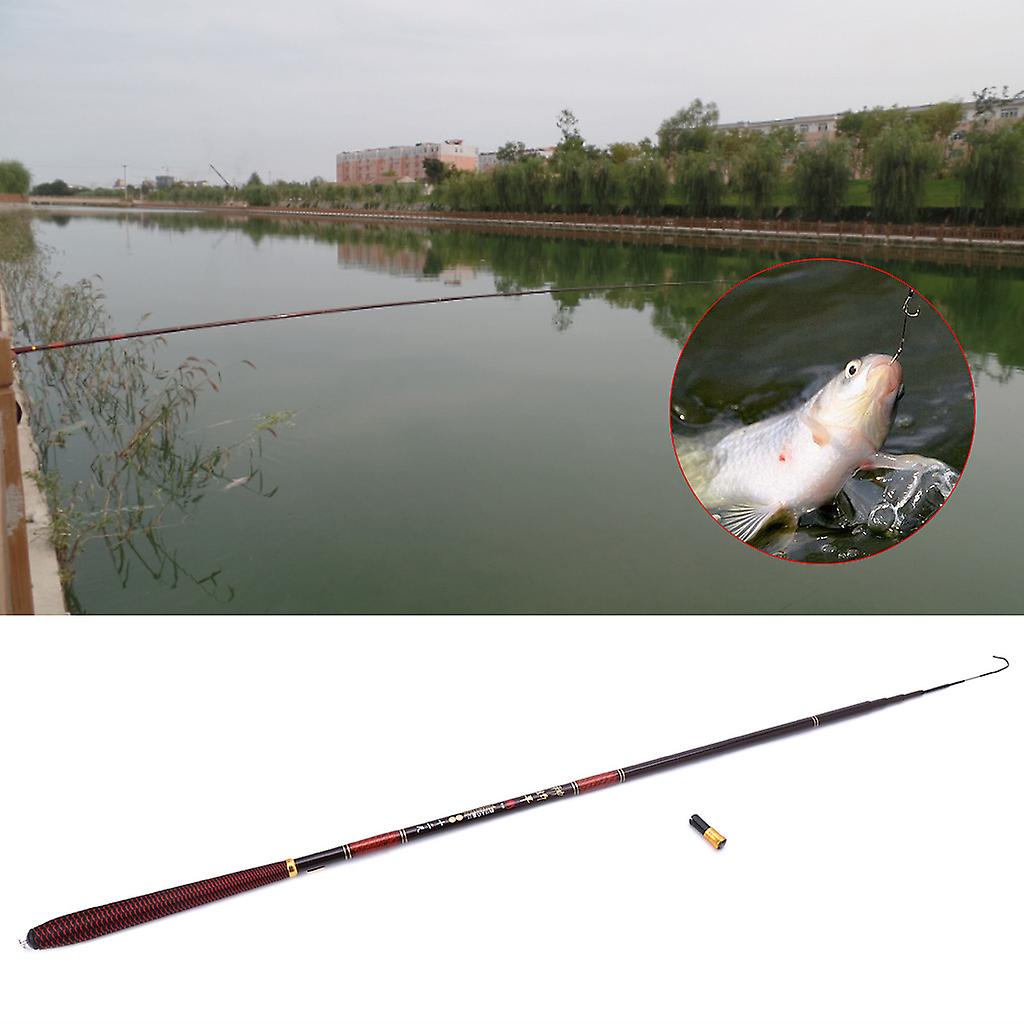 Fishing Rod 2.7-7.2m Pole High Carbon Fiber Ultra Light Telescopic Carp ...