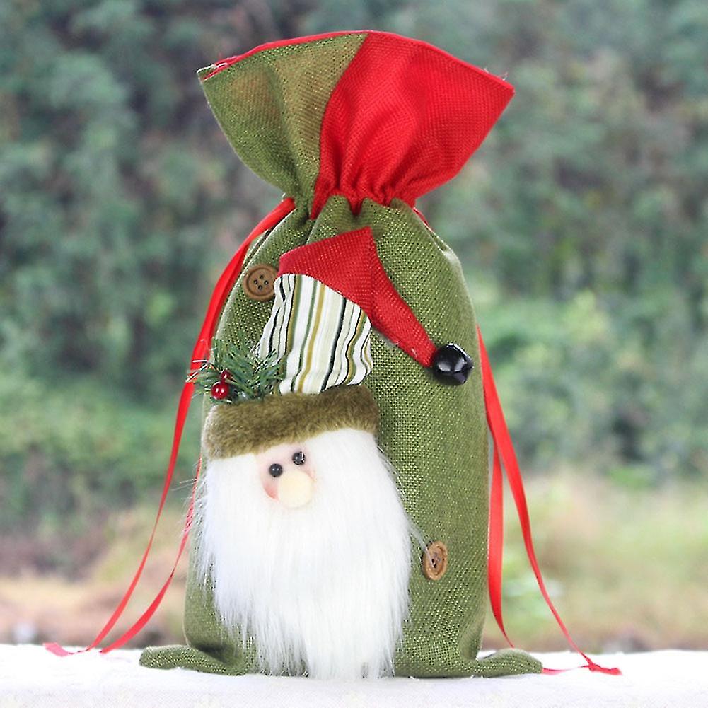 Portable Drawstring Christmas Linen Gift Apple Candy Bag Pouch Xmas ...