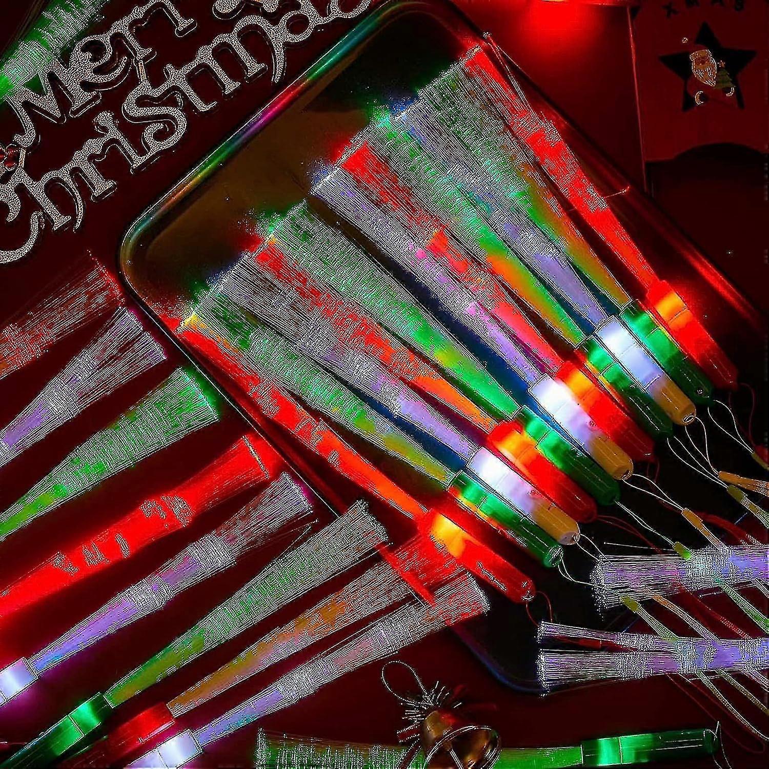 12 Pcs Glow Sticks Led Light Stick Fibreglass Glow Sticks, 3 Modes ...