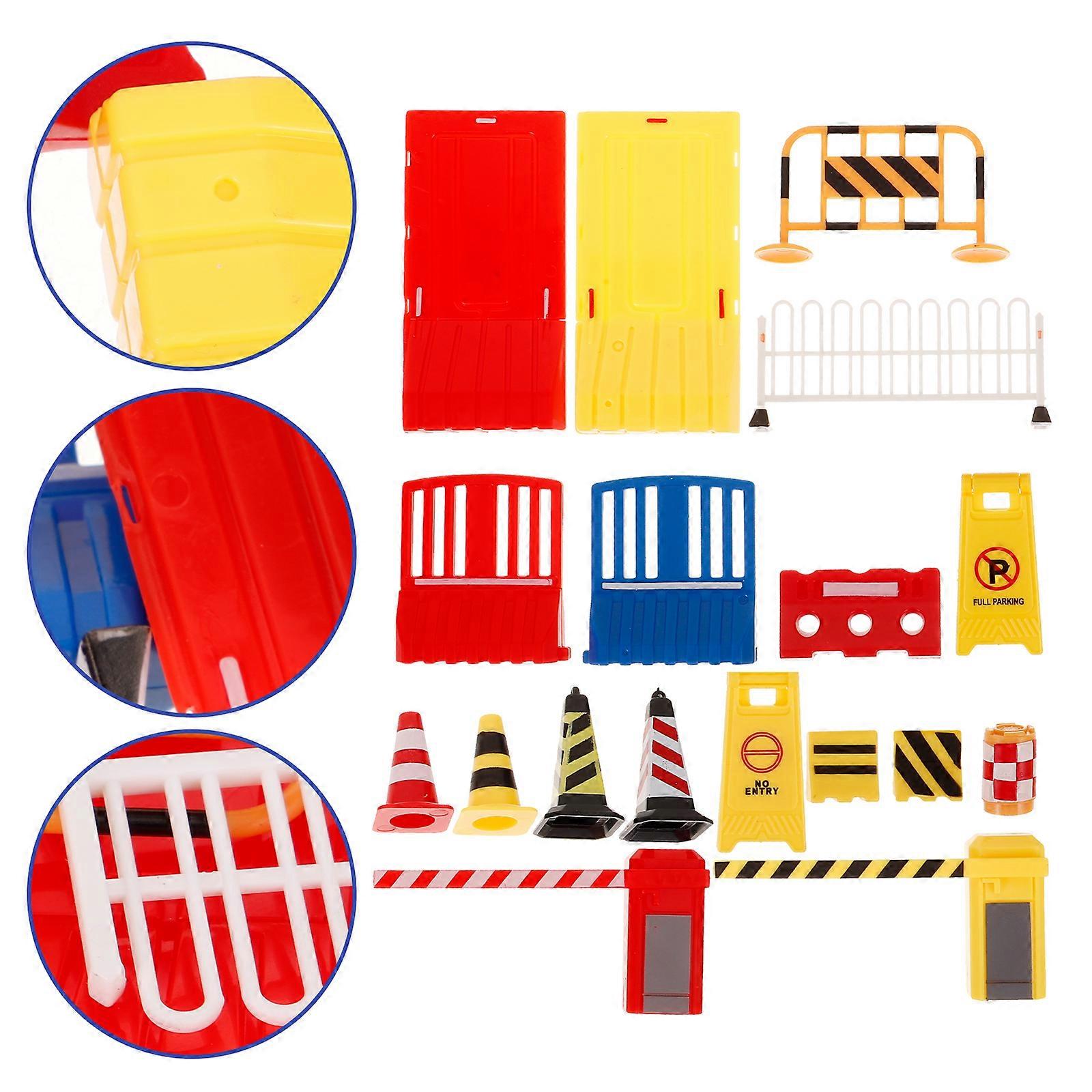 32pcs Road Street Sign Traffic Sign Barricade Toys Road Block Signs Toy ...