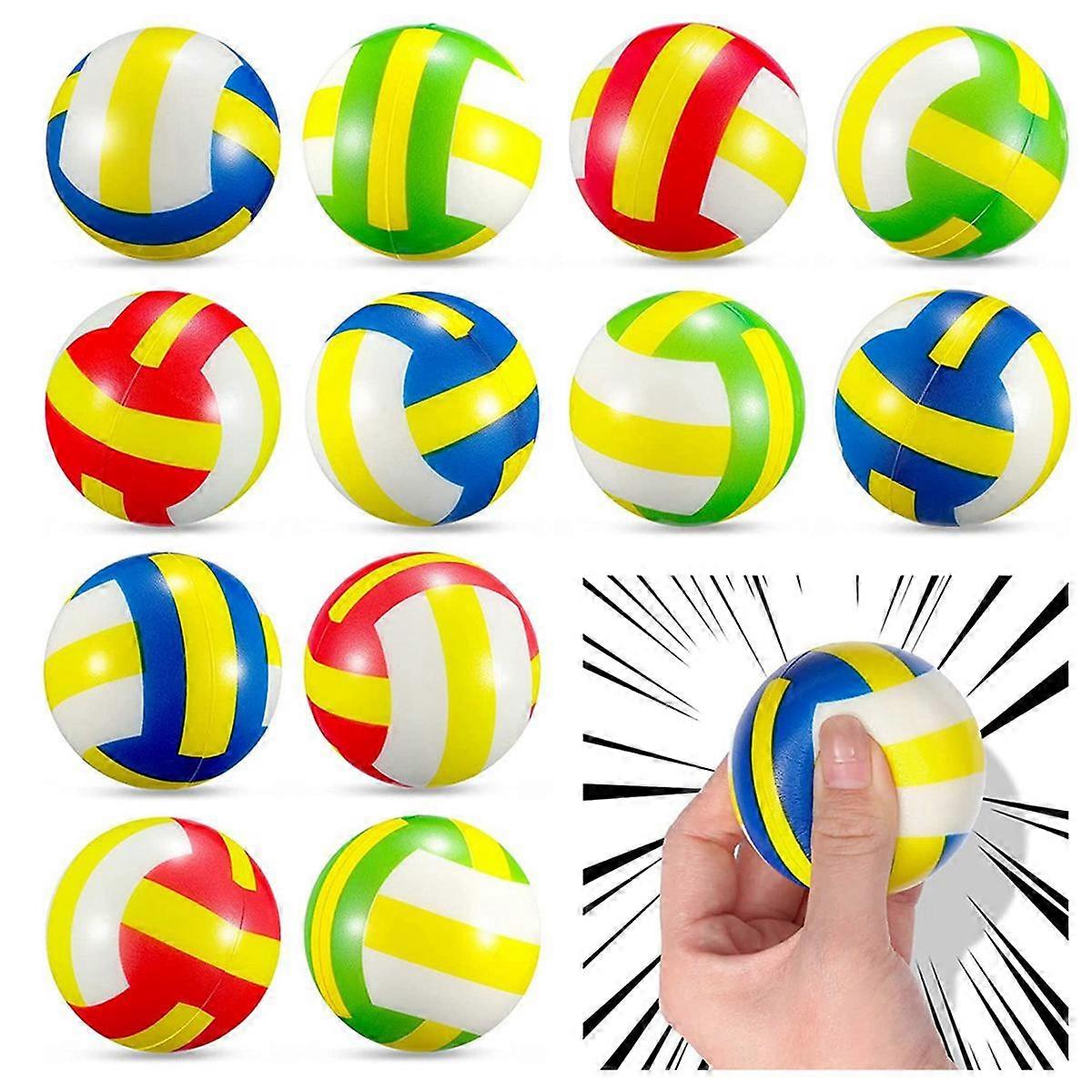 24 Pcs Mini Volleyball Stress Balls Foam Sports Relief Stress Ball Soft ...
