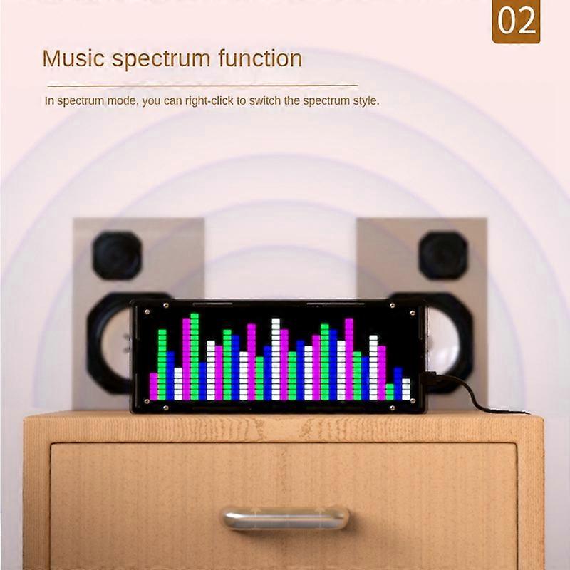LED Music Spectrum Display DIY Kit 16X32 Rhythm Light Clock 8 Kinds ...