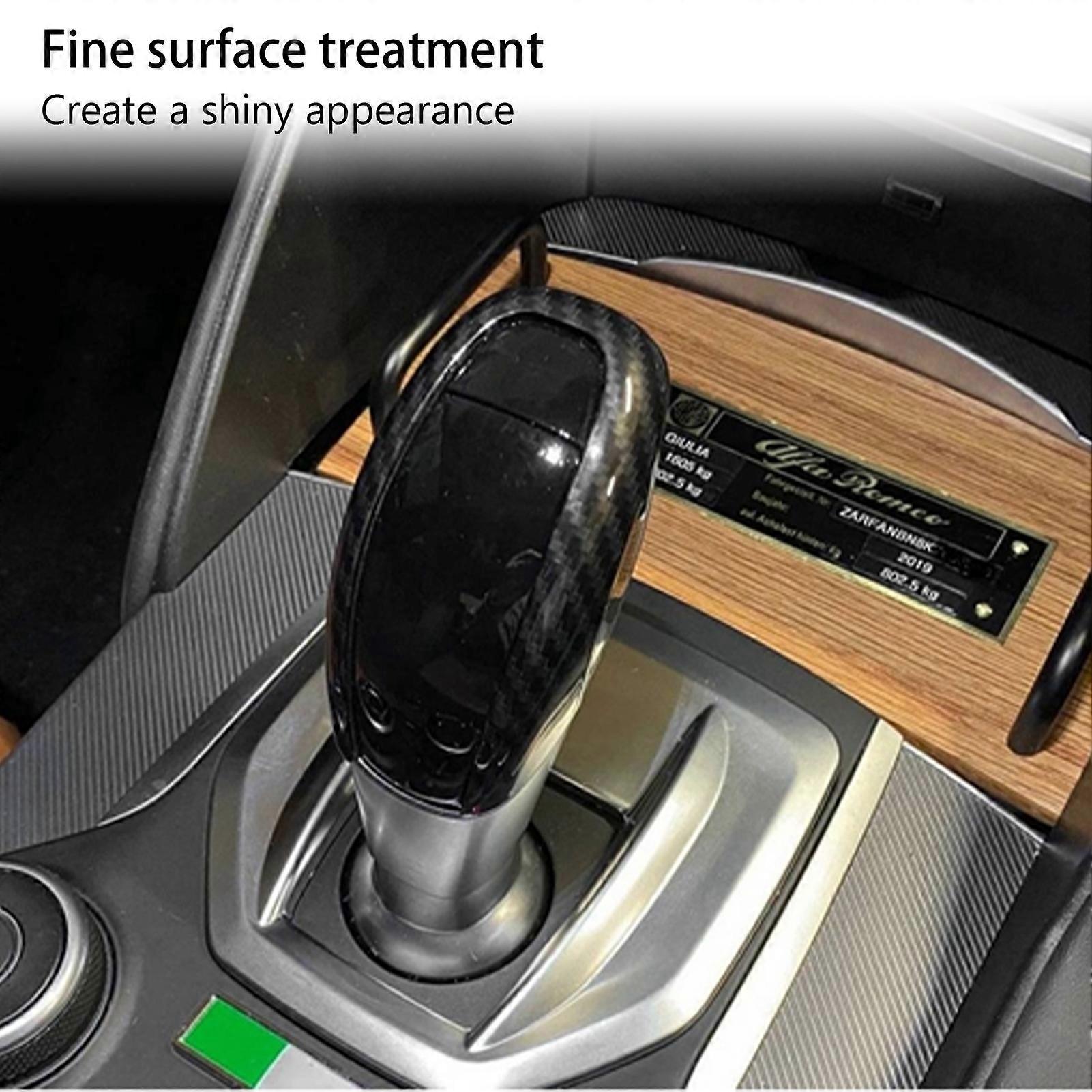 Gear Shift Knob Cover Trim Carbon Fiber Replacement for Alfa Romeo ...