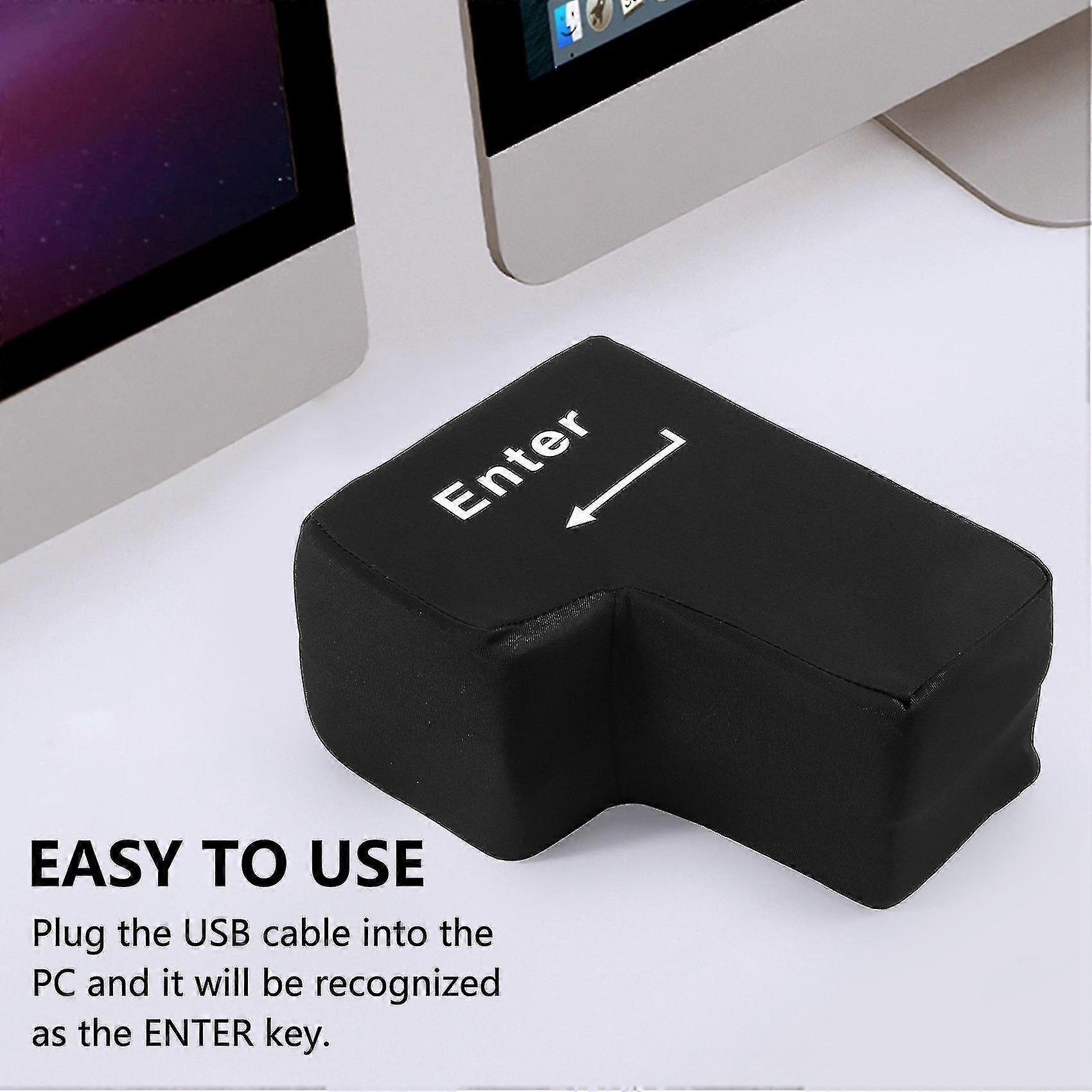 Enter Key Pillow, Big Usb Enter Button Stress Relief Vent , Unbreakable ...