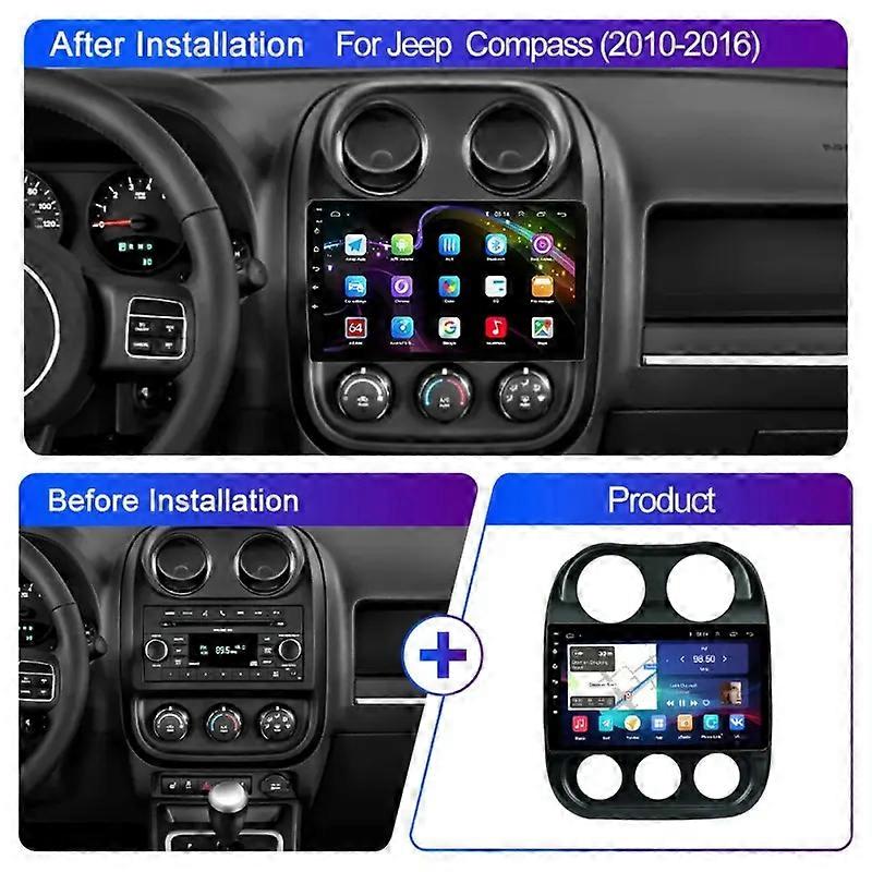 Car Radio For Jeep Compass 1 MK 2009 - 2015 Multimedia Video Player ...