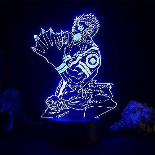 SBSG Jujutsu Kaisen Gojo 3D Illusion Night Light Lamp Smart Touch, RGB ...