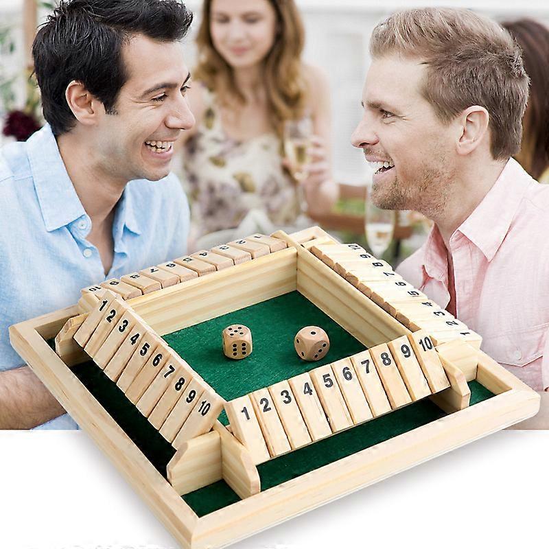 Board Game Box Dice Game Shut The Box Wooden Board Dice Game Bar Party ...