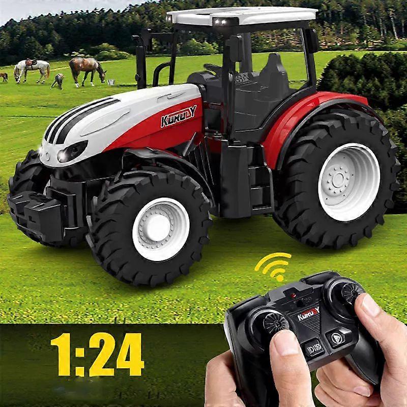 1/24 Scale RC Farm Tractor Trailer 2.4G Remote Control Simulated ...