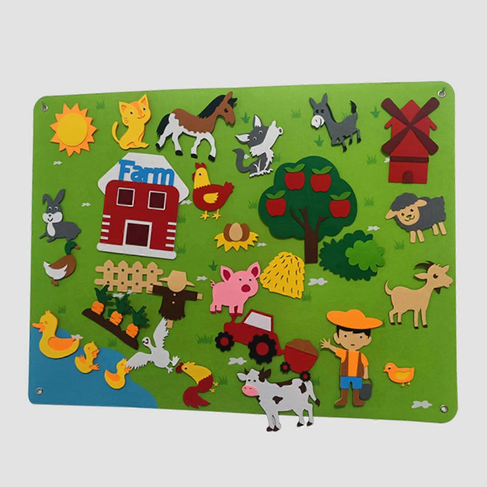 Farm Animals Felt Story Board Set-preschool Farmhouse Themed ...