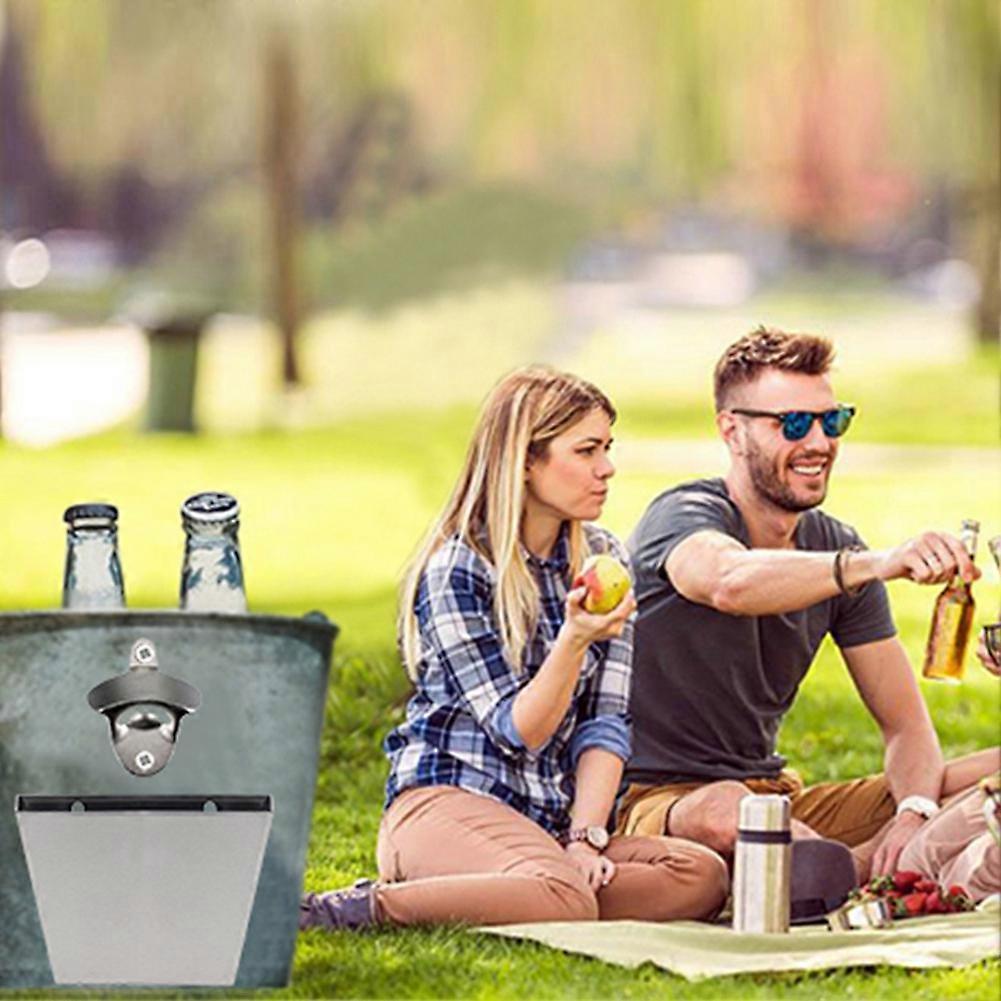 Stainless Steel Bottle Opener Wall Mounted Beer Cap Catcher Storage ...