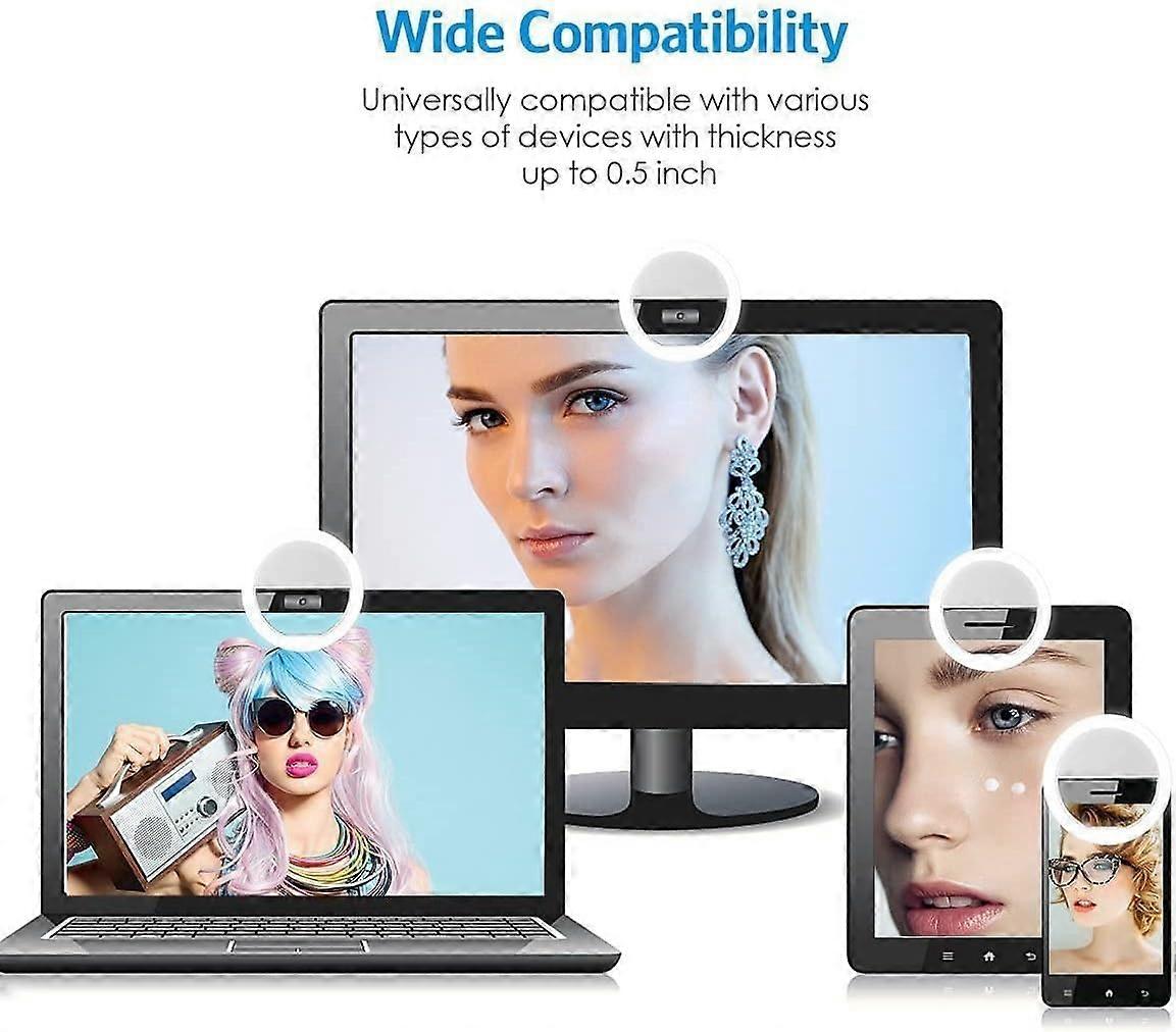 Selfie ring light, selfie light rings with LED camera light, rechargeable 36 LED fill light, 3 ...