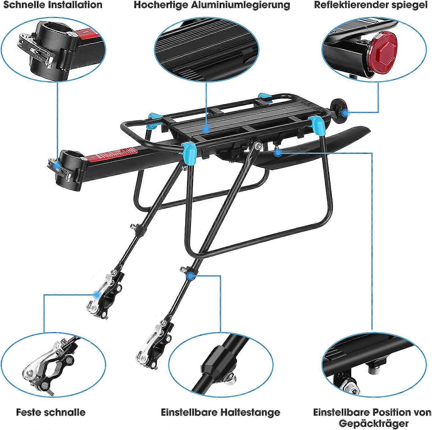 Bagagerek voor 24-29 inch fiets verstelbare aluminiumlegering ...