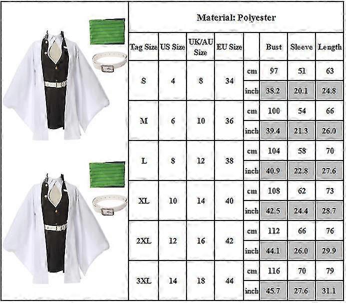 Demon Slayer Cosplay Party Outfit Kvinnor Kanroji Mitsuri Fancy Dress ...